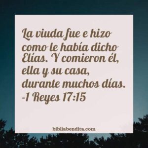 Explicación 1 Reyes 17:15. 'La viuda fue e hizo como le había dicho ...