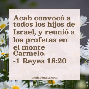 Explicación 1 Reyes 18:20. 'Acab convocó a todos los hijos de Israel, y ...
