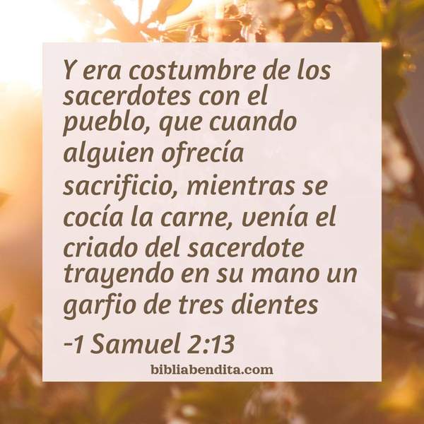 Explicaci n 1 Samuel 2 13 Y Era Costumbre De Los Sacerdotes Con El