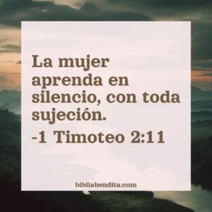 Explicación 1 Timoteo 2:11. 'La mujer aprenda en silencio, con toda ...
