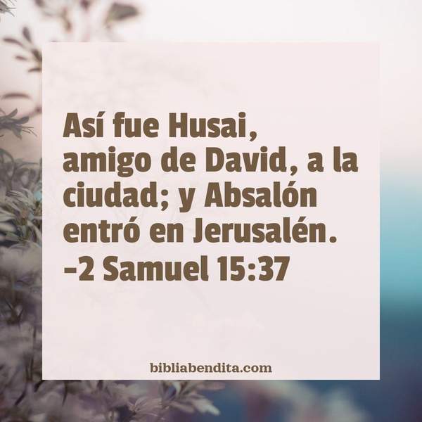 Explicaci n 2 Samuel 15 37 As Fue Husai Amigo De David A La Ciudad
