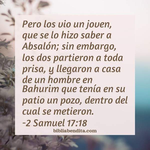 Explicaci n 2 Samuel 17 18 Pero Los Vio Un Joven Que Se Lo Hizo