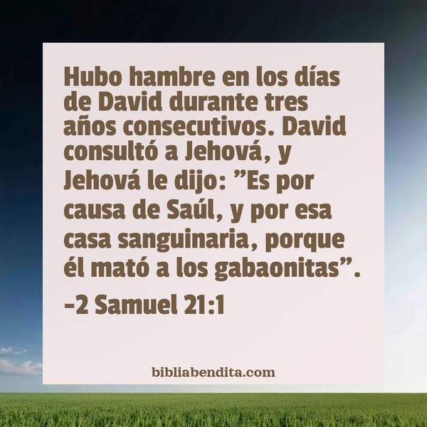 Explicaci n 2 Samuel 21 1 Hubo Hambre En Los D as De David Durante