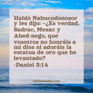 Explicación Daniel 3:14. 'Habló Nabucodonosor y les dijo: -¿Es verdad ...