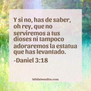 Explicación Daniel 3:18. 'Y si no, has de saber, oh rey, que no ...