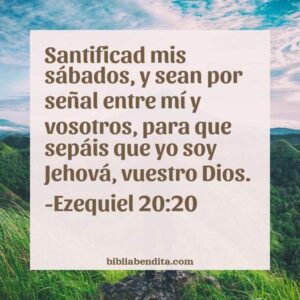 Explicación Ezequiel 20 20 Santificad Mis Sábados Y Sean Por Señal