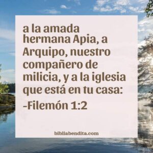 Explicación Filemón 1:2. 'a la amada hermana Apia, a Arquipo, nuestro ...