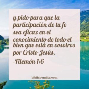 Explicación Filemón 1:6. 'y pido para que la participación de tu fe sea ...