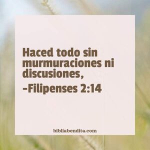 Explicación Filipenses 2:14. 'Haced todo sin murmuraciones ni ...