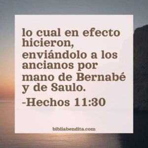 Explicación Hechos 11:30. 'lo cual en efecto hicieron, enviándolo a los ...
