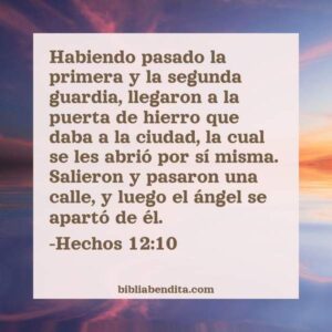 Explicación Hechos 12:10. 'Habiendo pasado la primera y la segunda ...