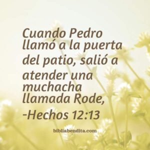 Explicación Hechos 12:13. 'Cuando Pedro llamó a la puerta del patio ...