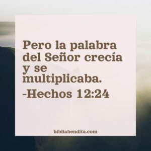 Explicación Hechos 12:24. 'Pero la palabra del Señor crecía y se ...