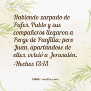 Explicación Hechos 13:13. 'Habiendo zarpado de Pafos, Pablo y sus ...