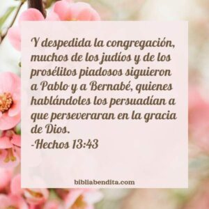 Explicación Hechos 13:43. 'Y despedida la congregación, muchos de los ...