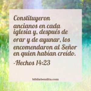 Explicación Hechos 14:23. 'Constituyeron ancianos en cada iglesia y ...
