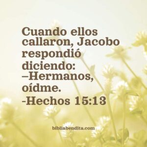 Explicación Hechos 15:13. 'Cuando ellos callaron, Jacobo respondió ...
