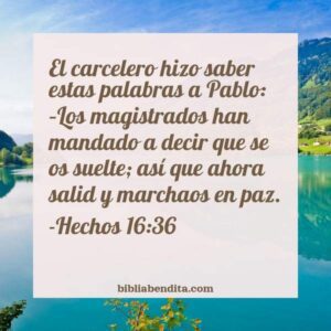 Explicación Hechos 16:36. 'El carcelero hizo saber estas palabras a Pablo: -Los magistrados han ...