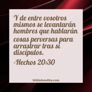 Explicación Hechos 20:30. 'Y de entre vosotros mismos se levantarán ...