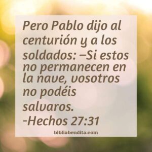 Explicación Hechos 27:31. 'Pero Pablo dijo al centurión y a los ...