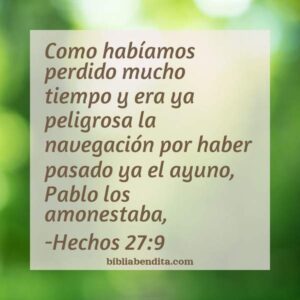 Explicación Hechos 27:9. 'Como habíamos perdido mucho tiempo y era ya ...