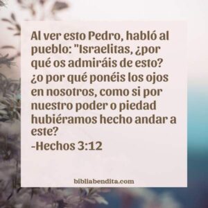 Explicación Hechos 3:12. 'Al ver esto Pedro, habló al pueblo ...