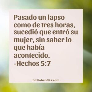 Explicación Hechos 5:7. 'Pasado un lapso como de tres horas, sucedió ...