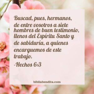 Explicación Hechos 6:3. 'Buscad, pues, hermanos, de entre vosotros a ...