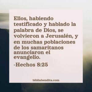Explicación Hechos 8:25. 'Ellos, habiendo testificado y hablado la ...
