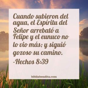 Explicación Hechos 8:39. 'Cuando subieron del agua, el Espíritu del ...
