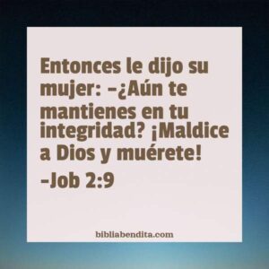 Explicación Job 2:9. 'Entonces le dijo su mujer: -¿Aún te mantienes en ...