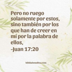 Explicación Juan 17:20. 'Pero no ruego solamente por estos, sino ...