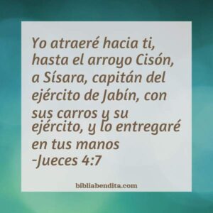 Explicación Jueces 4:7. 'Yo atraeré hacia ti, hasta el arroyo Cisón, a ...