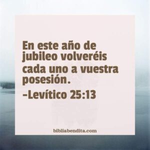 Explicación Levítico 25:13. 'En este año de jubileo volveréis cada uno ...