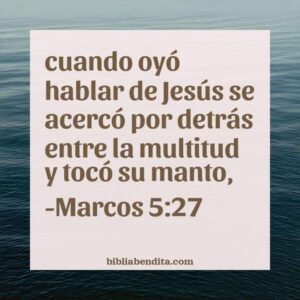 Explicación Marcos 5:27. 'cuando oyó hablar de Jesús se acercó por ...
