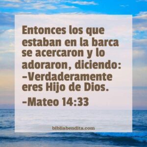 Explicación Mateo 14:33. 'Entonces los que estaban en la barca se ...