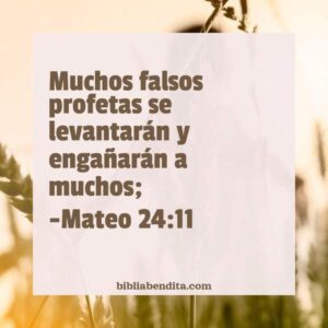Explicación Mateo 24:11. 'Muchos falsos profetas se levantarán y ...