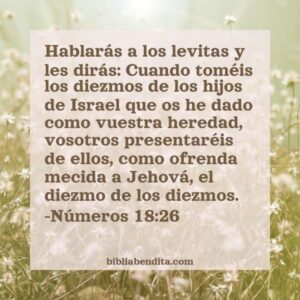 Explicación Números 18:26. 'Hablarás a los levitas y les dirás: Cuando ...
