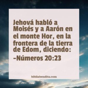 Explicación Números 20:23. 'Jehová habló a Moisés y a Aarón en el monte ...