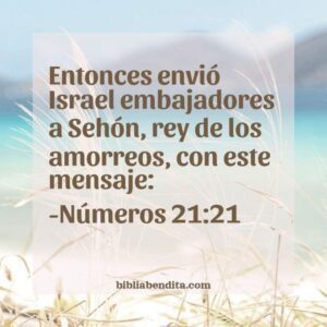Explicación Números 21:21. 'Entonces envió Israel embajadores a Sehón ...