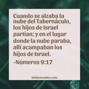 Explicación Números 9:17. 'Cuando se alzaba la nube del Tabernáculo ...