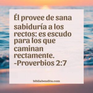 Explicación Proverbios 2:7. 'Él provee de sana sabiduría a los rectos ...