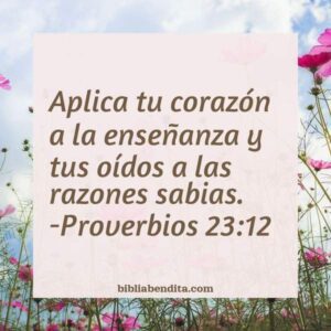 Explicación Proverbios 23:12. 'Aplica tu corazón a la enseñanza y tus ...