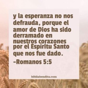 Explicación Romanos 5:5. 'y la esperanza no nos defrauda, porque el ...